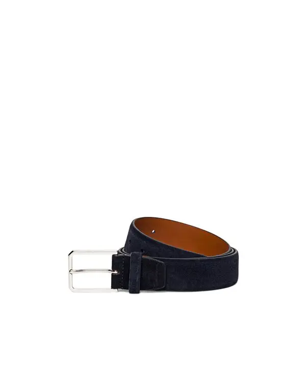 Santoni Rectangular Buckle Leather Belt