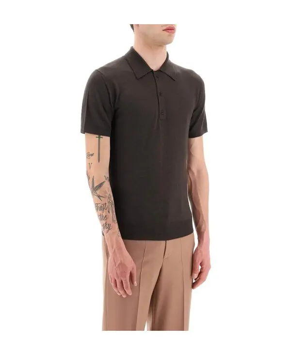 Valentino Garavani Button Detailed Short-sleeved Polo Shirt