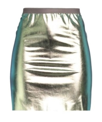 Rick Owens Metallic Pencil Skirt - White