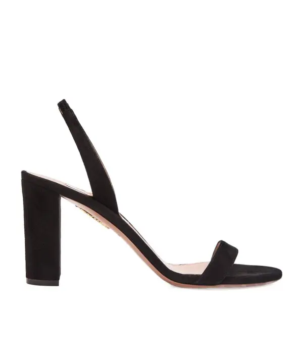 AQUAZZURA Suede Block Heel Sandals