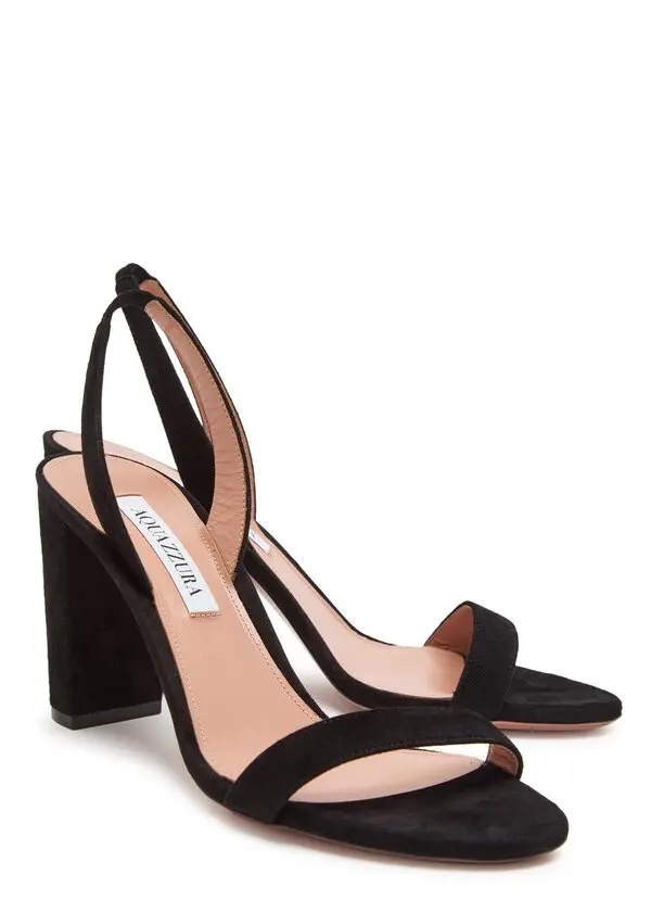 AQUAZZURA Suede Block Heel Sandals