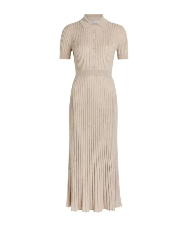 Gabriela Hearst Ribbed Cashmere-blend Midi Dress - Nude