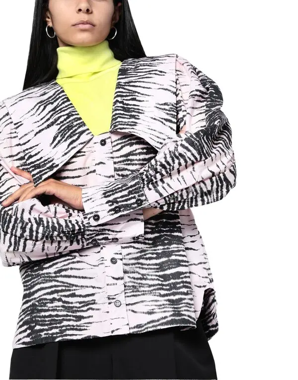 GANNI Tiger-striped Long-sleeve Shirt