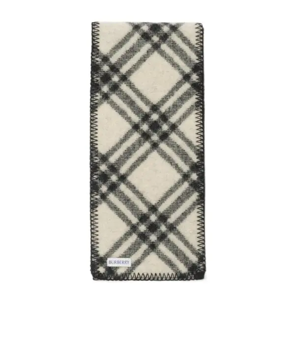 Burberry Narrow Check Wool Scarf