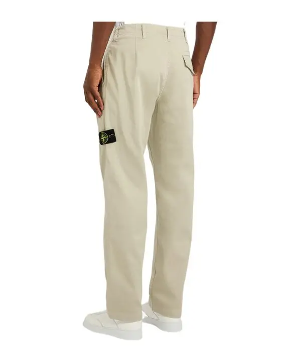 Stone Island Logo Stretch-cotton Trousers