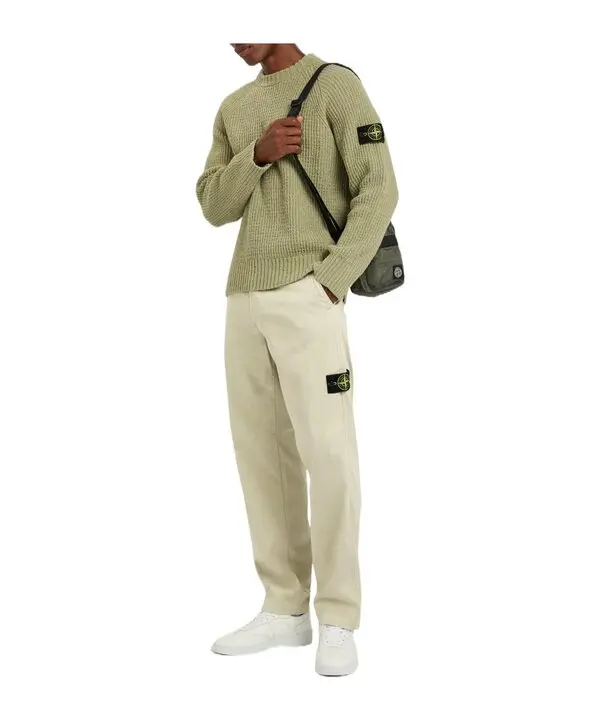 Stone Island Logo Stretch-cotton Trousers