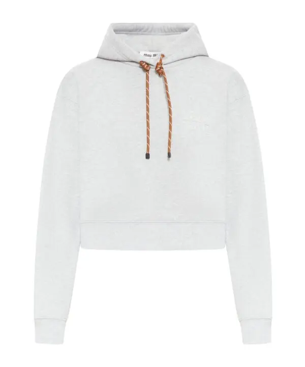 Miu Miu Cropped Logo Hoodie