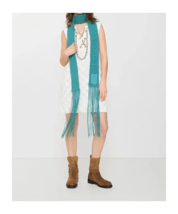 Burberry Skinny Crochet Leather Scarf