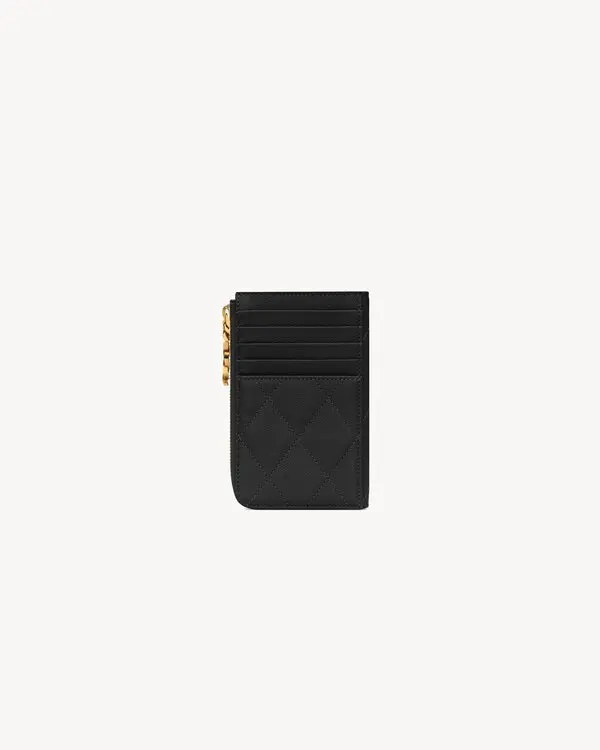 Saint Laurent Quilted Leather Card Holder