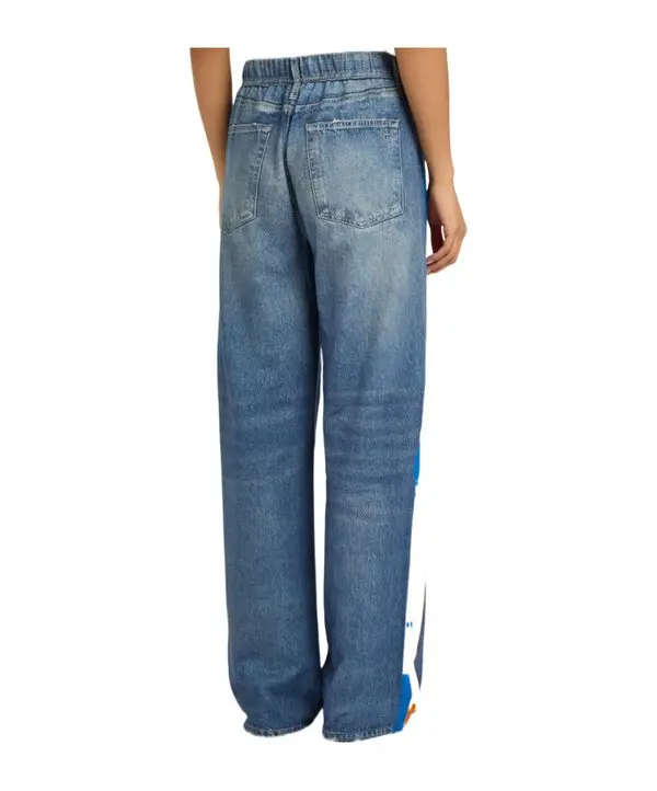 Rag & Bone Striped Denim-print Cotton Track Pants