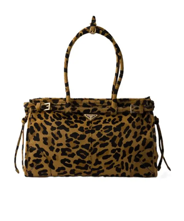 Prada Bonnie Large Printed Leather Handbag