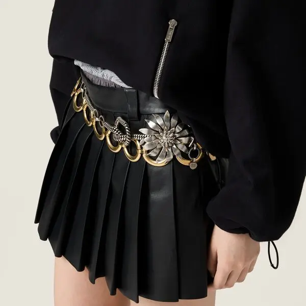 Miu Miu Oversized Cotton Fleece Sweatshirt With Embroidered Logo - Black