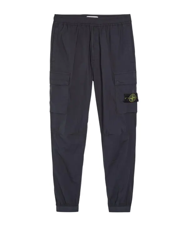 Stone Island Logo Stretch-cotton Cargo Trousers