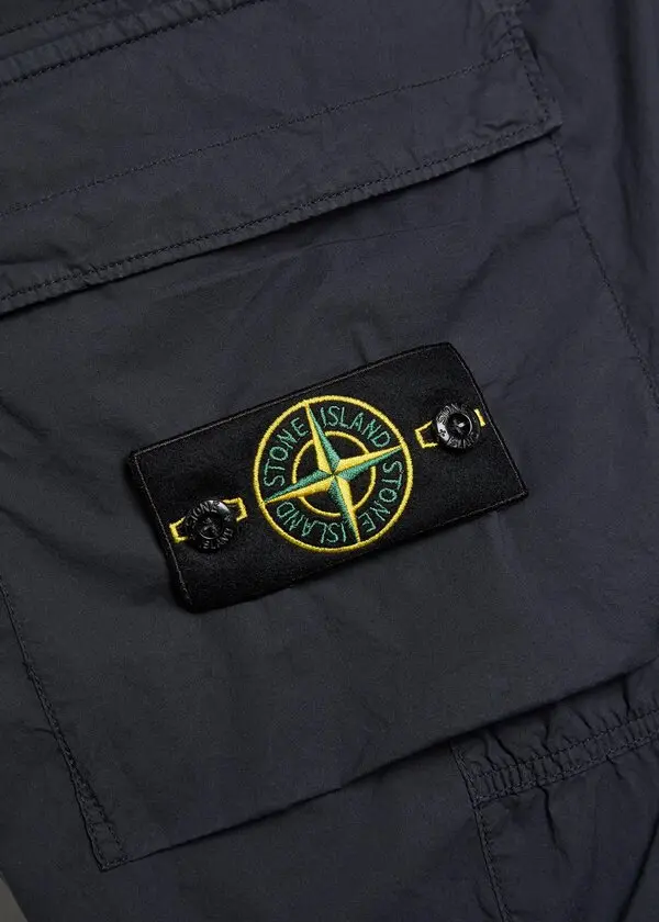 Stone Island Logo Stretch-cotton Cargo Trousers