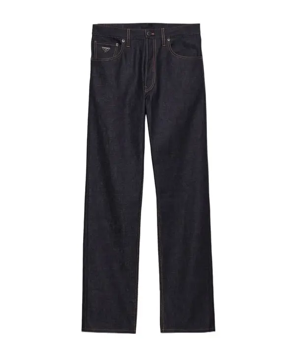 Prada Regular Raw Denim Jeans