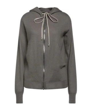 Rick Owens Solid Color Hooded Cardigan
