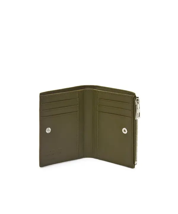 Loewe Slim Compact Walllet In Textured Classic Calfskin