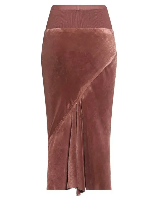 Rick Owens Stylish Solid Color Velvet Flared Skirt