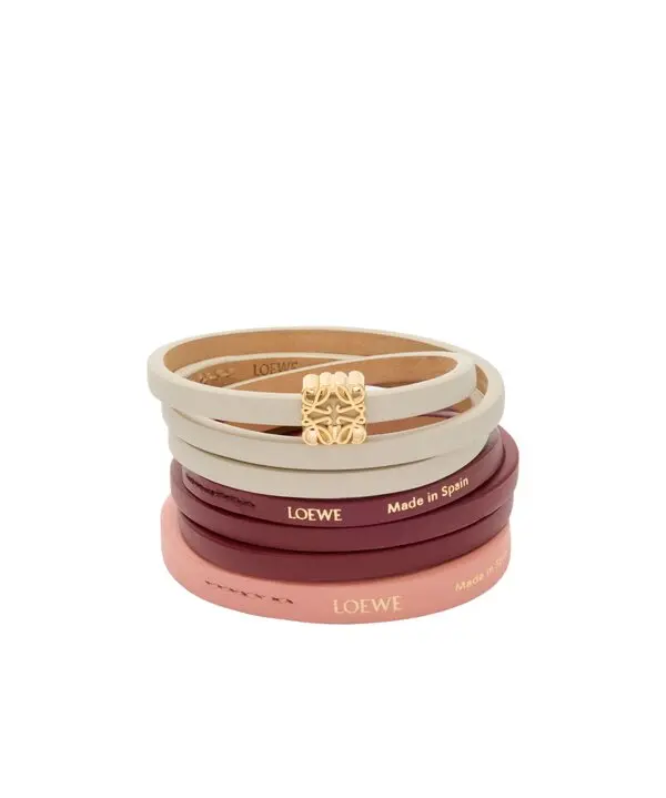 Loewe Twist Double Bracelet In Calfskin
