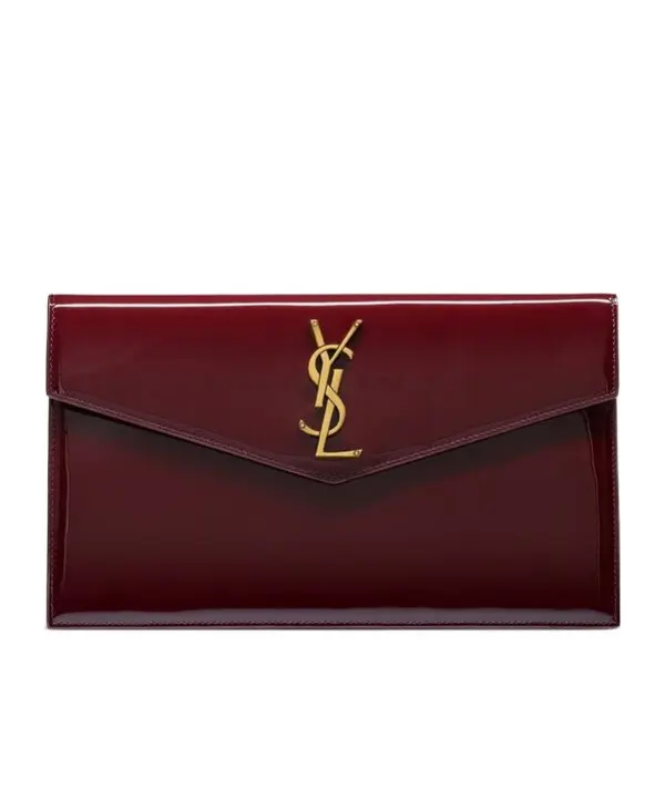 Saint Laurent Uptown Pouch In Patent Leather
