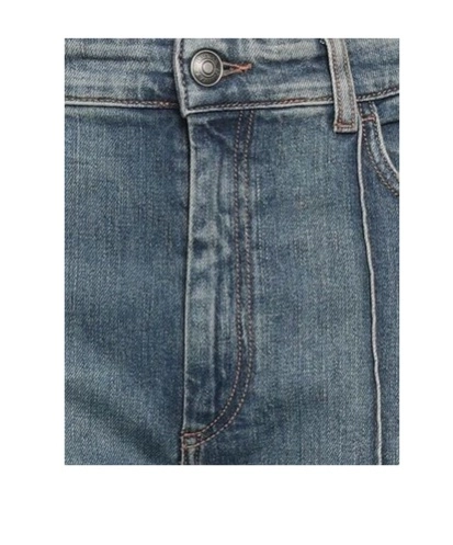 Sportmax High Waist Straight Leg Washed Denim Jeans