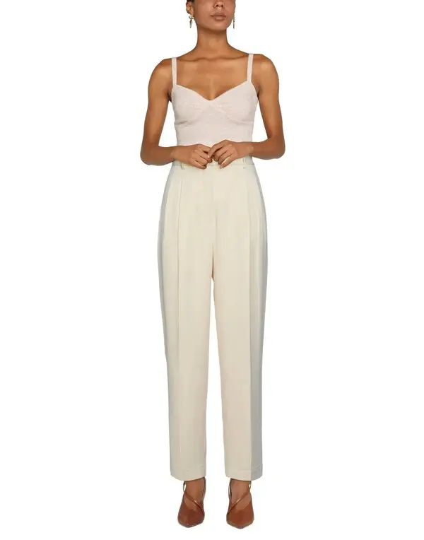 Tory Burch Solid Color Straight Leg Pants