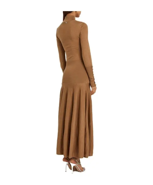Rabanne Merino And Silk-blend Midi Dress