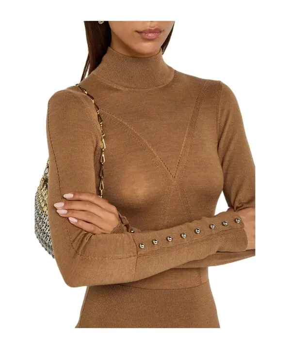 Rabanne Merino And Silk-blend Midi Dress