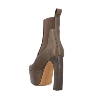 Rick Owens Solid-color Leather Ankle Boots