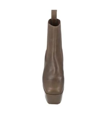 Rick Owens Solid-color Leather Ankle Boots