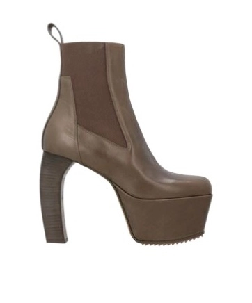 Rick Owens Solid-color Leather Ankle Boots