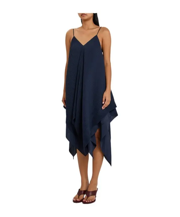 J.W.ANDERSON Pleated Asymmetric Chiffon Midi Dress