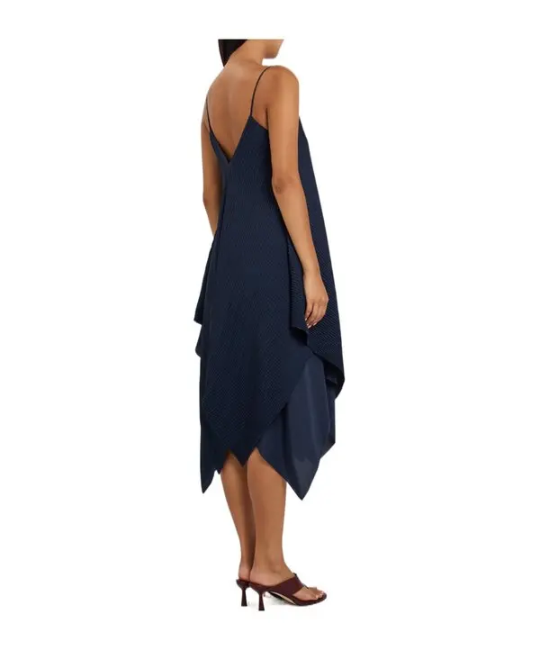 J.W.ANDERSON Pleated Asymmetric Chiffon Midi Dress