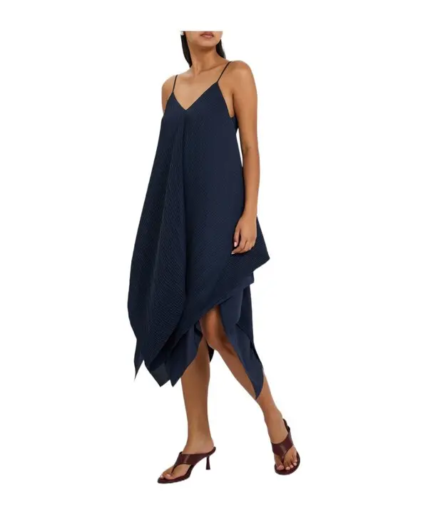 J.W.ANDERSON Pleated Asymmetric Chiffon Midi Dress