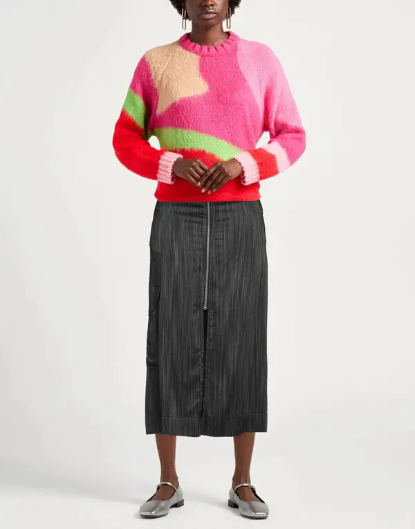 GANNI High-waist A-line Midi Skirt