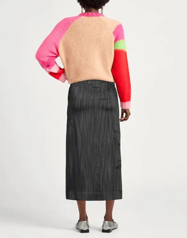 GANNI High-waist A-line Midi Skirt