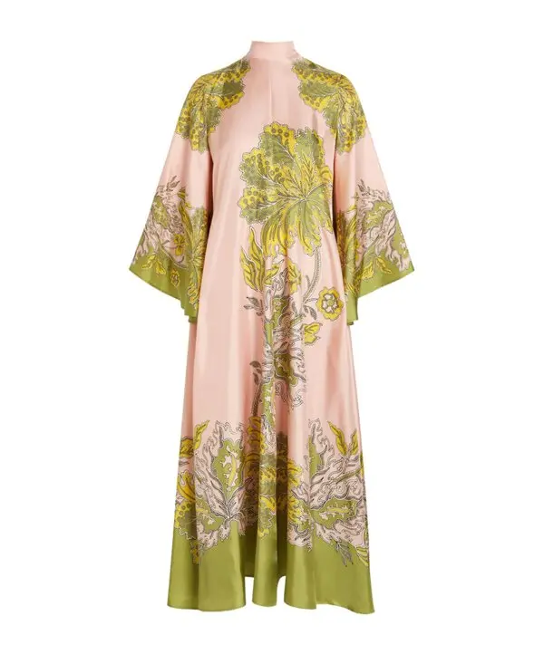 La DoubleJ Magnifico Printed Silk Maxi Dress