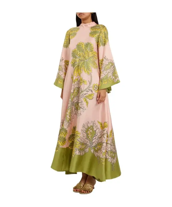 La DoubleJ Magnifico Printed Silk Maxi Dress