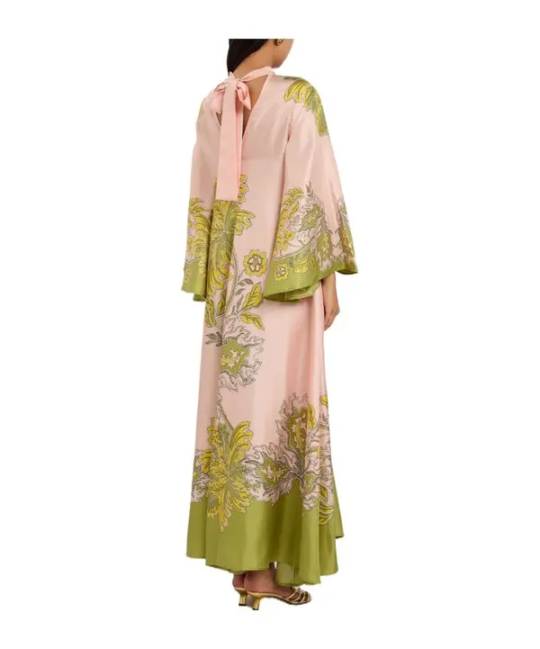 La DoubleJ Magnifico Printed Silk Maxi Dress