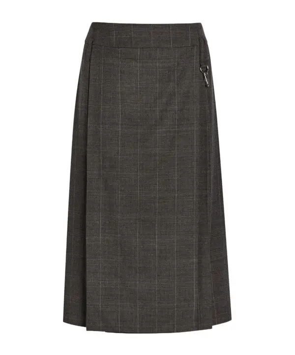 Simone Rocha Stretch-wool Midi Wrap Skirt - Black