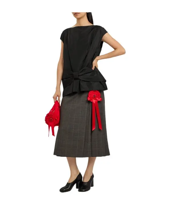 Simone Rocha Stretch-wool Midi Wrap Skirt