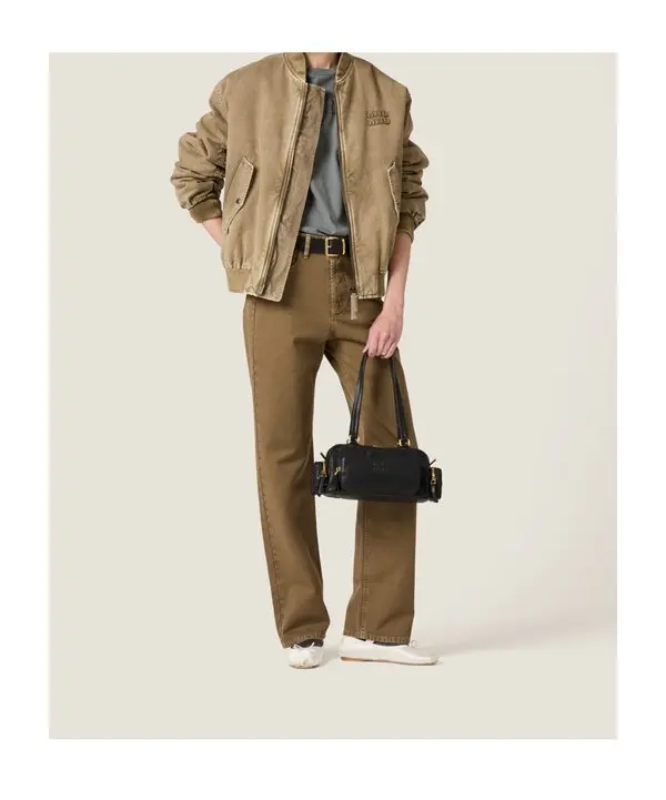 Miu Miu Garment-dyed Gabardine Pants