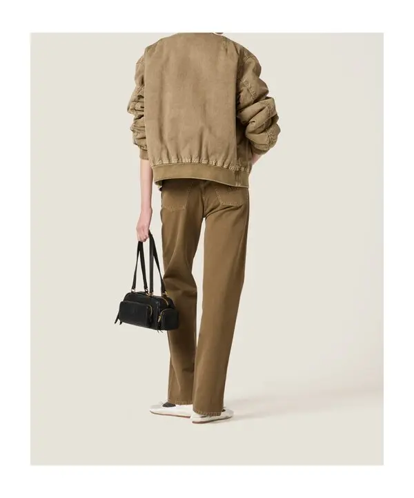Miu Miu Garment-dyed Gabardine Pants
