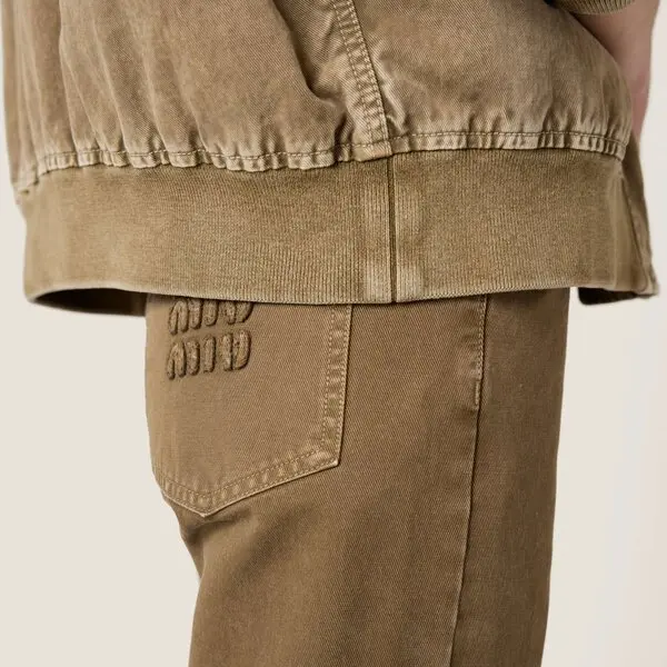 Miu Miu Garment-dyed Gabardine Pants