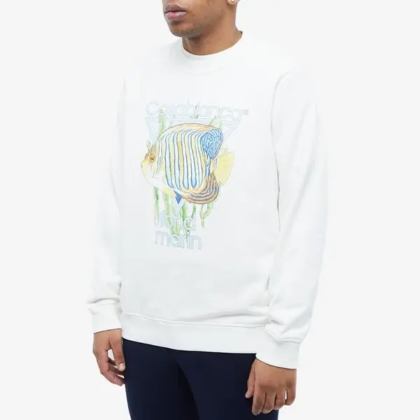 Casablanca Fond Marin Sweatshirt - White