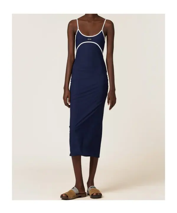 Miu Miu Spaghetti Strap Midi Dress