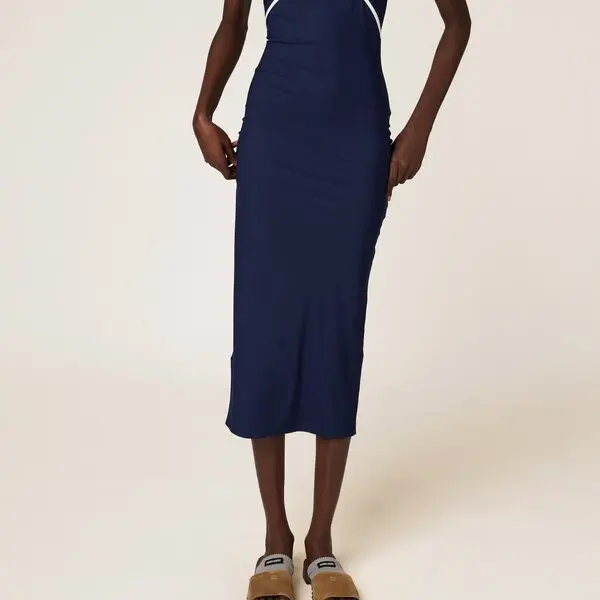 Miu Miu Spaghetti Strap Midi Dress