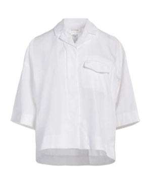 Sportmax Fashion Solid Color Three-quarter Sleeve Blouse