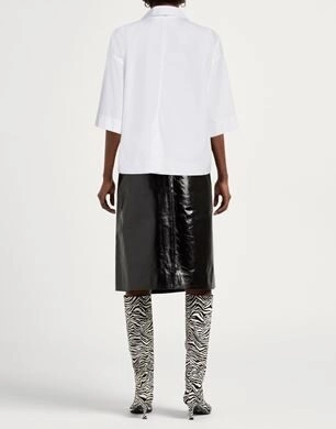 Sportmax Fashion Solid Color Three-quarter Sleeve Blouse