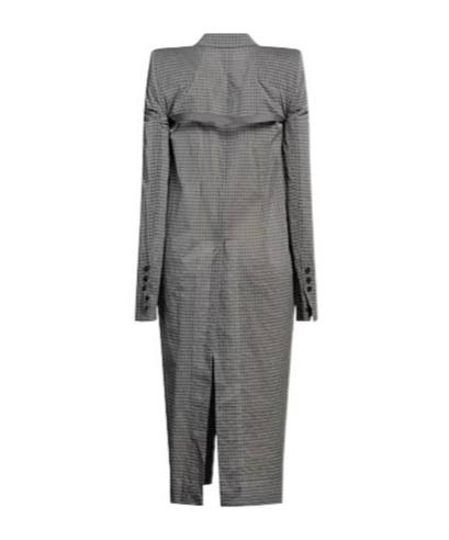 Rick Owens Two-tone Checked Coat